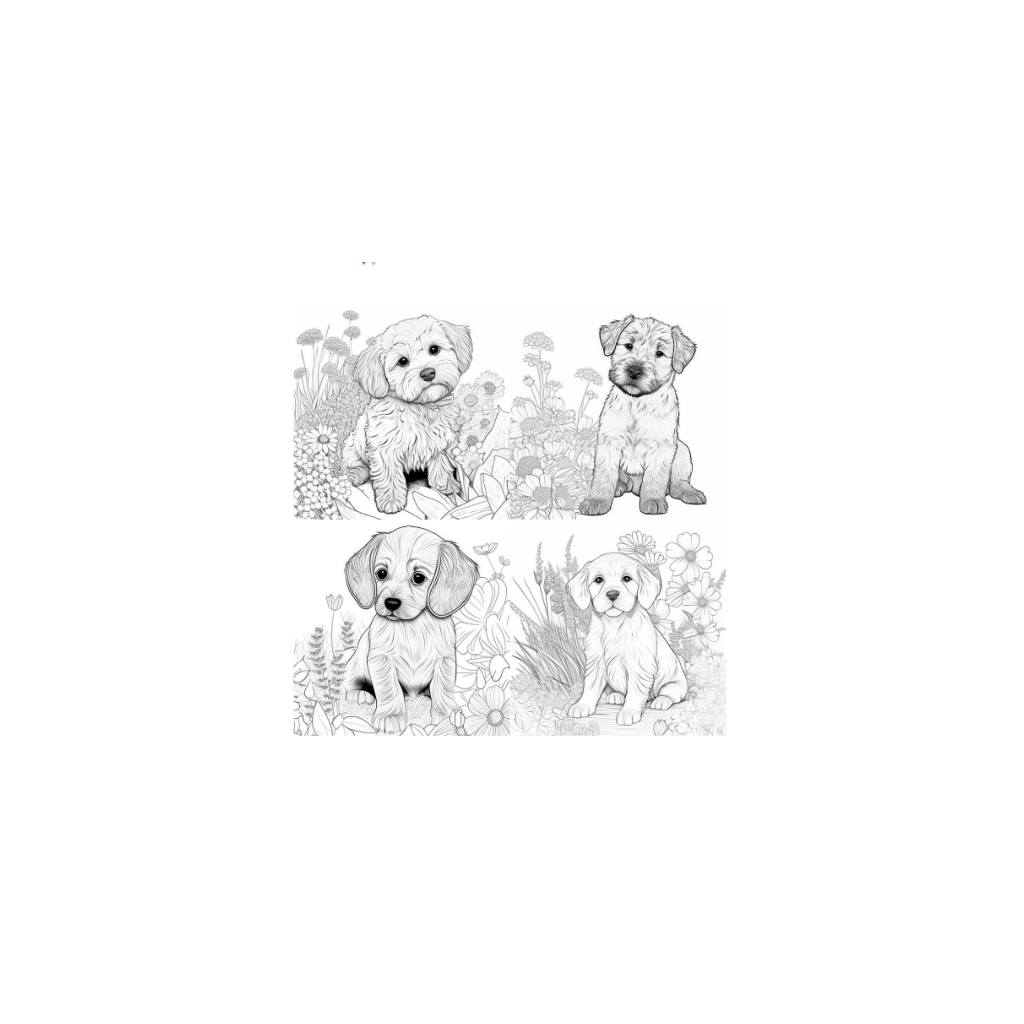 Dibujo De Perritos Adorablemente Lindos Para Colorear